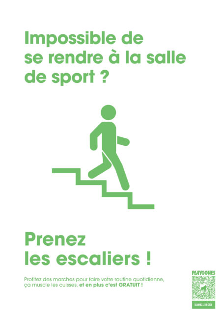 Campagne de sensibilisation Design actif : prenez les escaliers